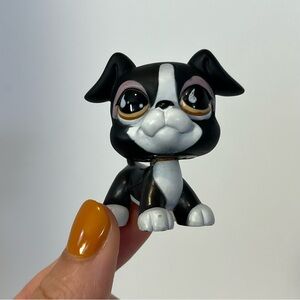 Littlest Pet Shop | Toys | 825 826 Sportiest Black Boxer Dog Pink Duck ...